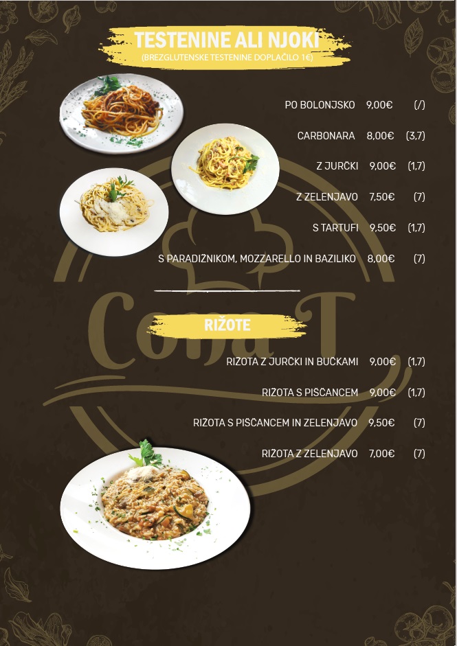 Meni – Cona restavracija